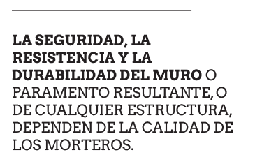 Propiedades de un buen mortero | Ekosnegocios